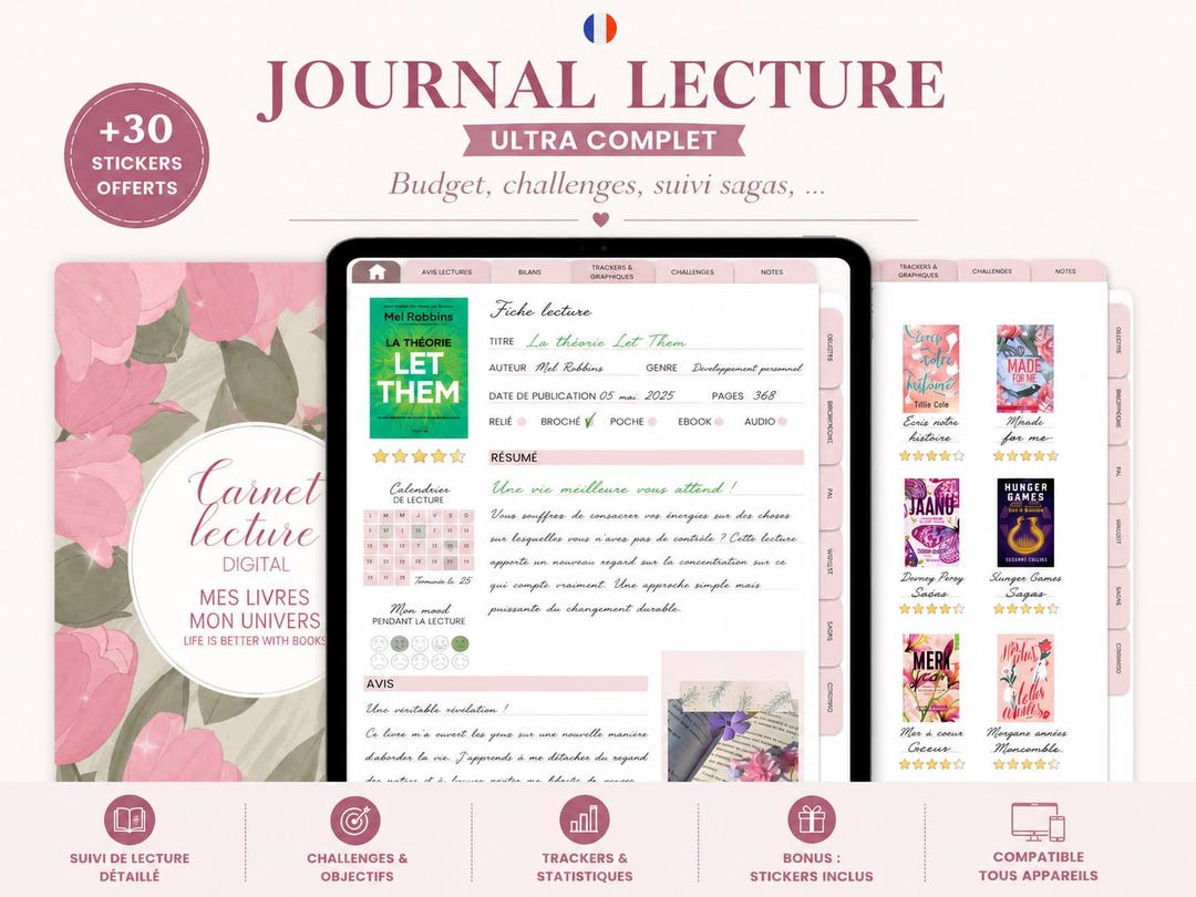 Journal De Lecture Digital Français Goodnotes Et Autres Applications ...
