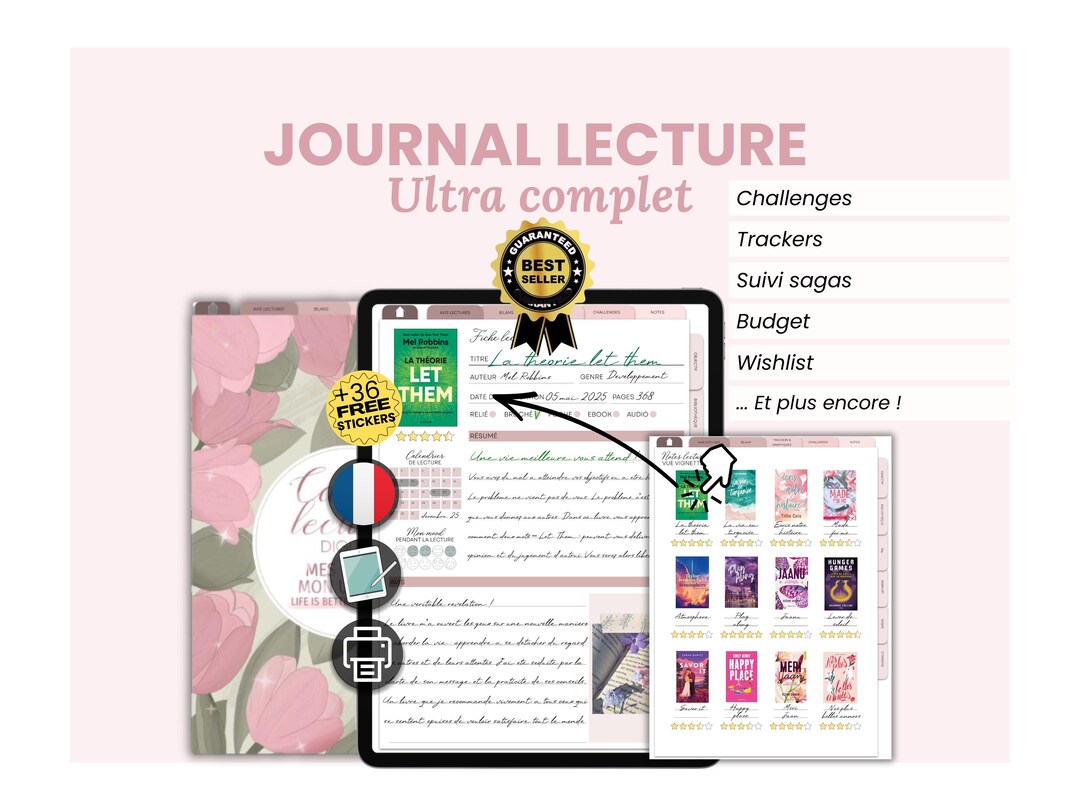 Journal De Lecture Digital Français Goodnotes Et Autres Applications ...