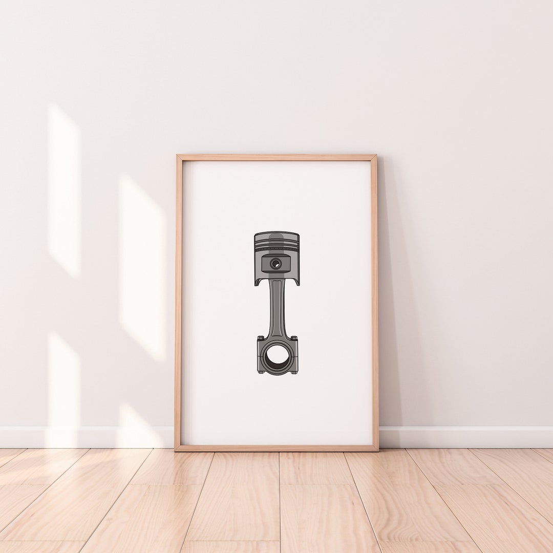 Pistons Graphics Printable Posters Digital Download Gift for Car ...