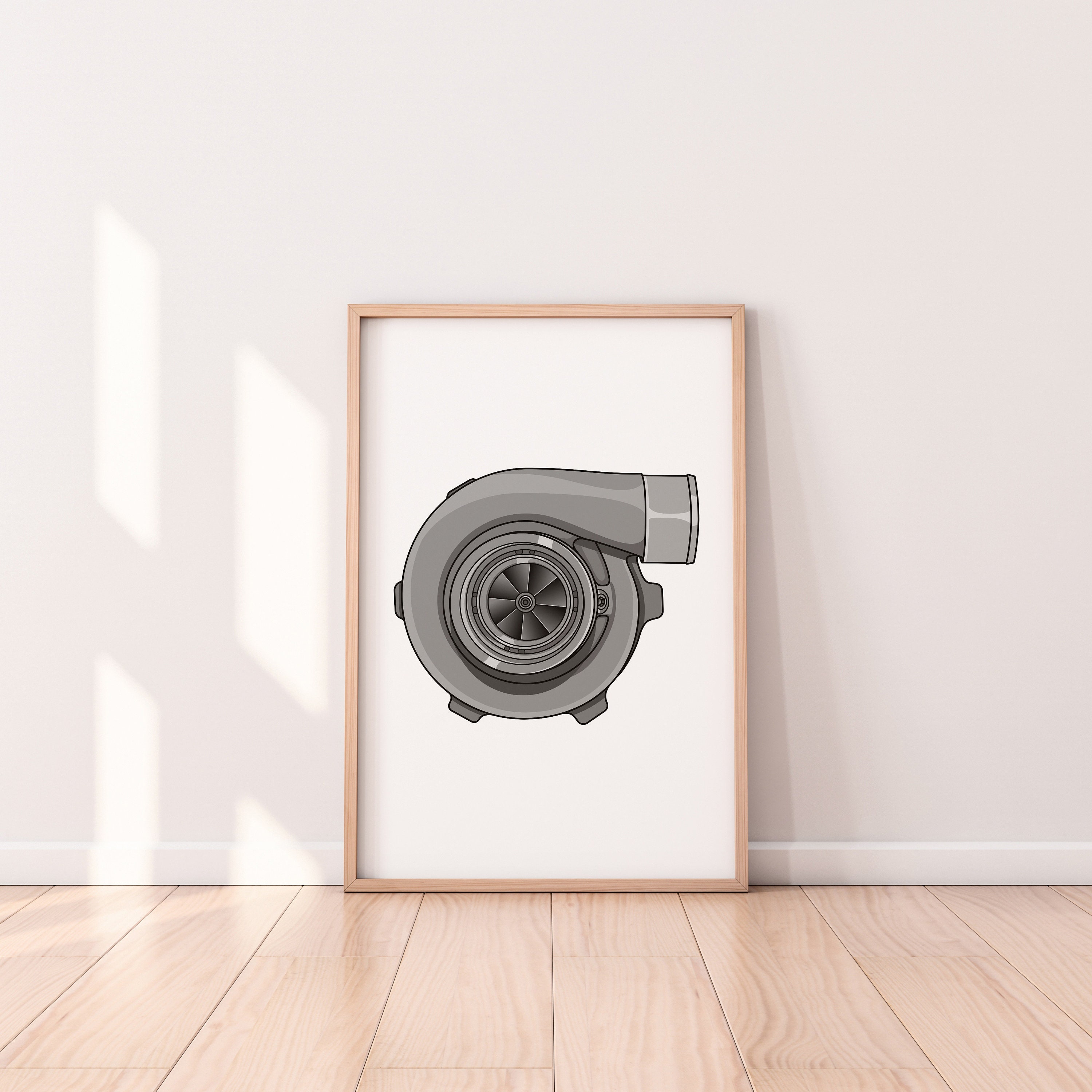 Turbocharger Graphics Printable Posters Digital Download Gift for Car ...
