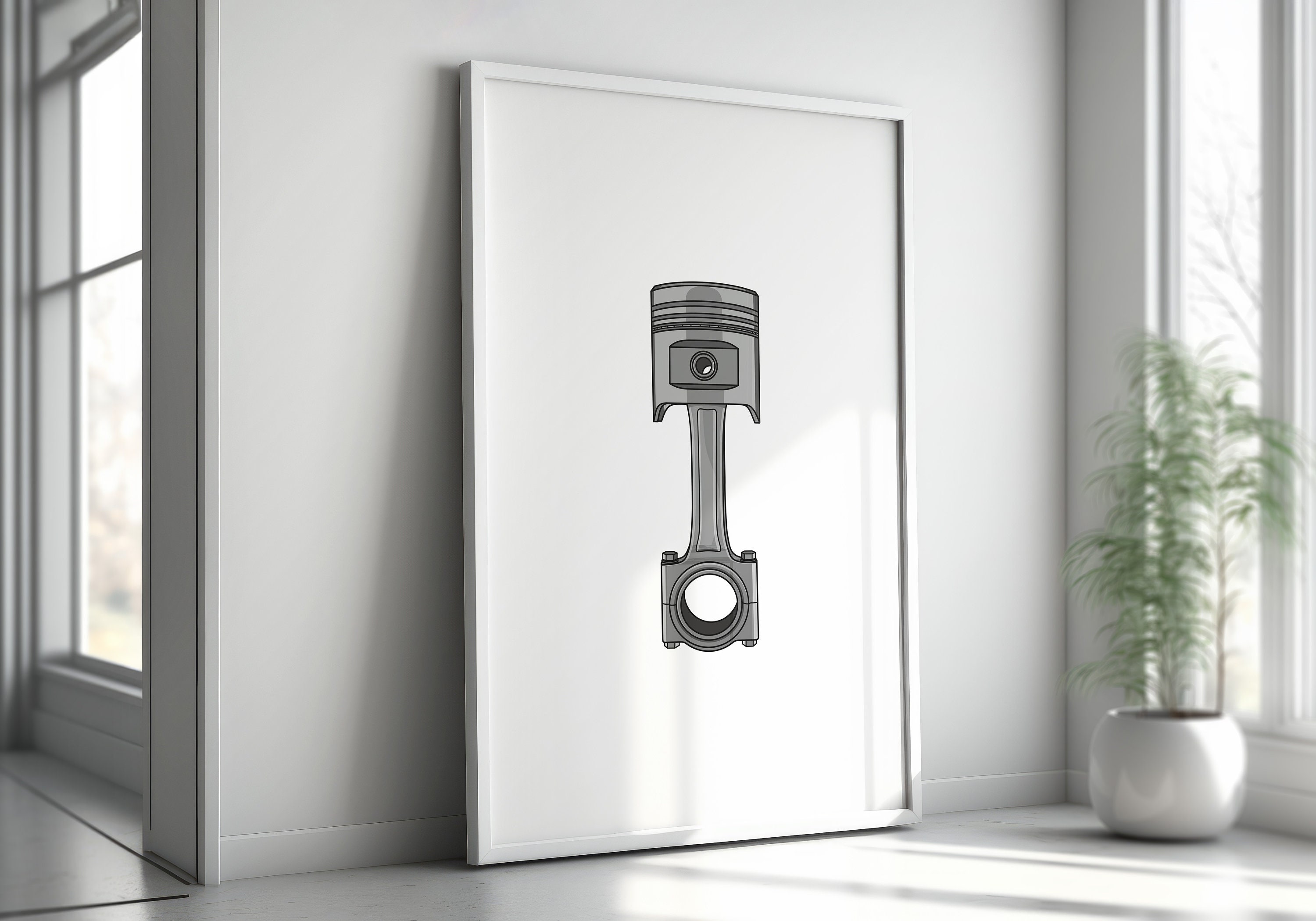 Pistons Graphics Printable Posters Digital Download Gift for Car ...