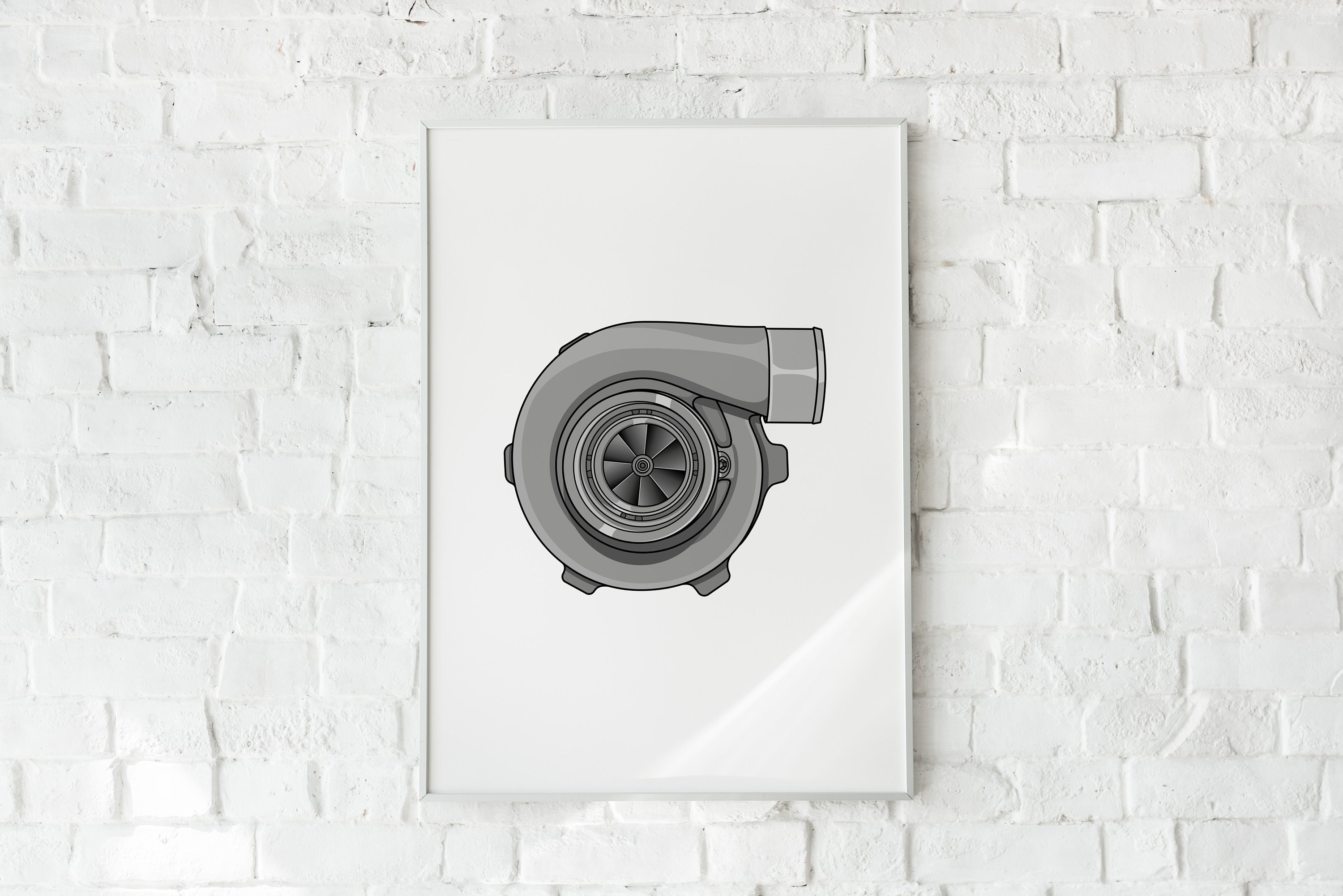 Turbocharger Graphics Printable Posters Digital Download Gift for Car ...