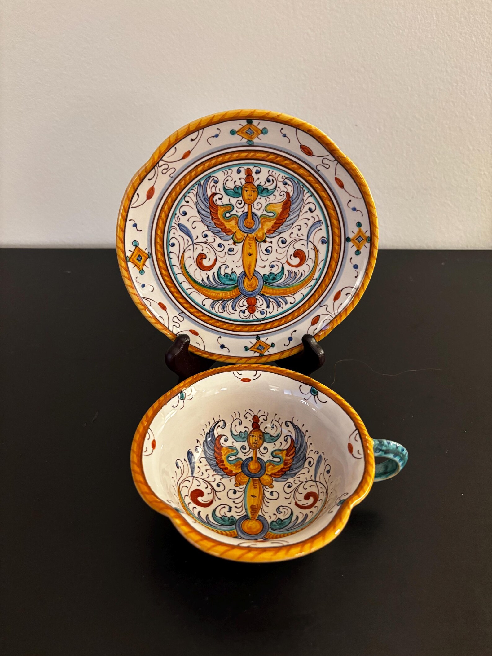 Vintage Deruta Ceramiche Cup and Saucer, Italian Pottery, Excellent - Etsy