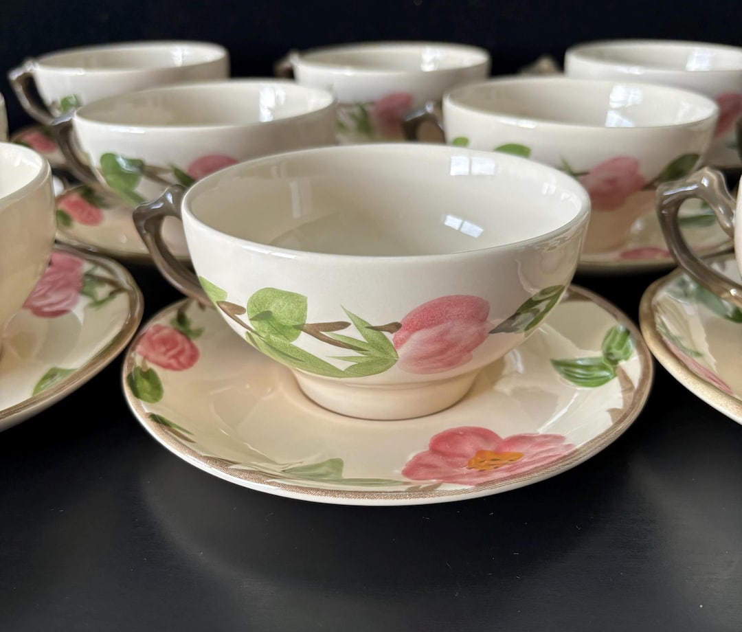 Vintage 1990s Franciscan Tea Cup and Saucer Sets, 10 Sets, 20 Pieces ...
