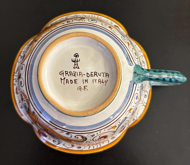 Vintage Deruta Ceramiche Cup and Saucer, Italian Pottery, Excellent - Etsy