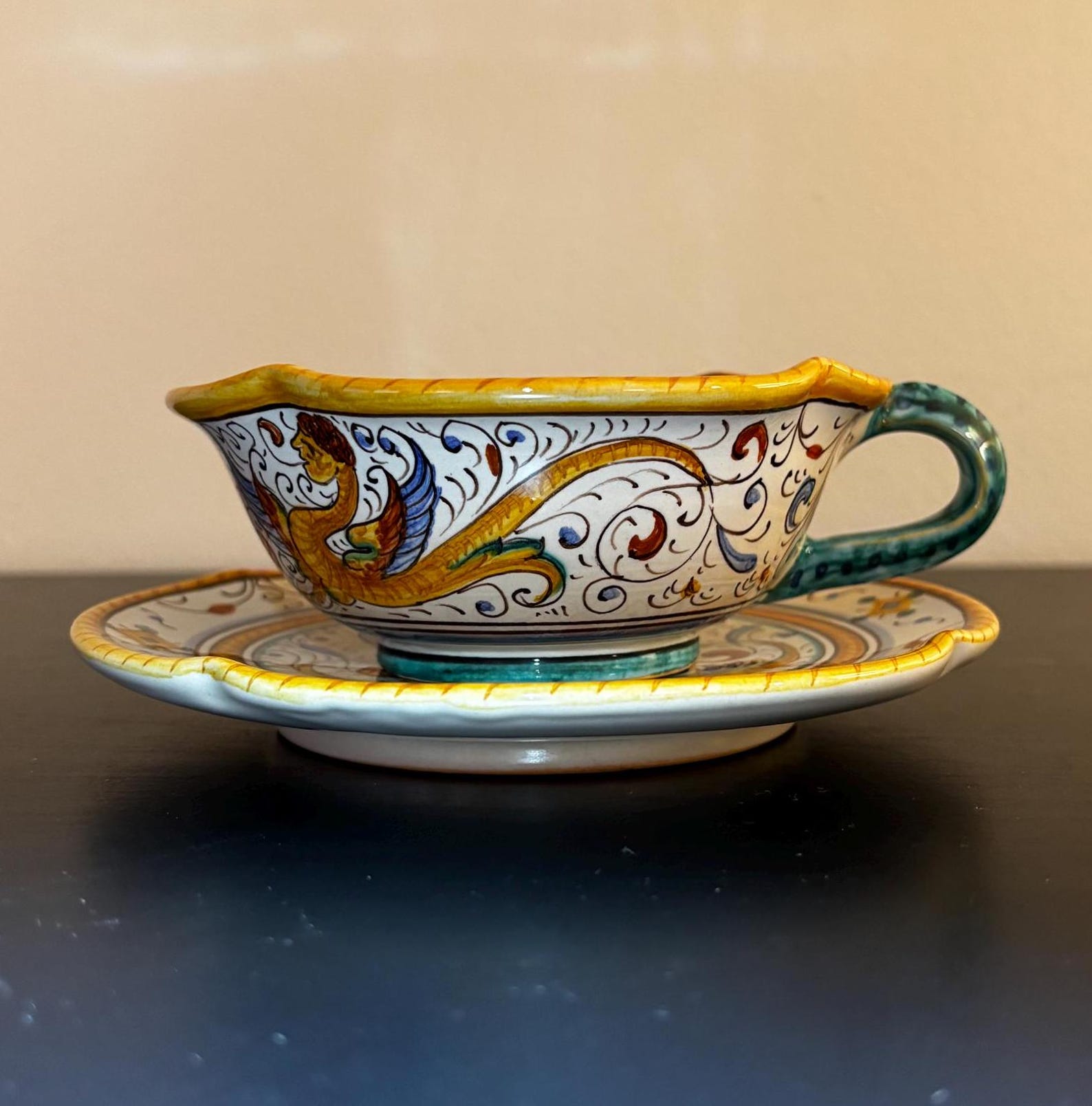 Vintage Deruta Ceramiche Cup and Saucer, Italian Pottery, Excellent - Etsy
