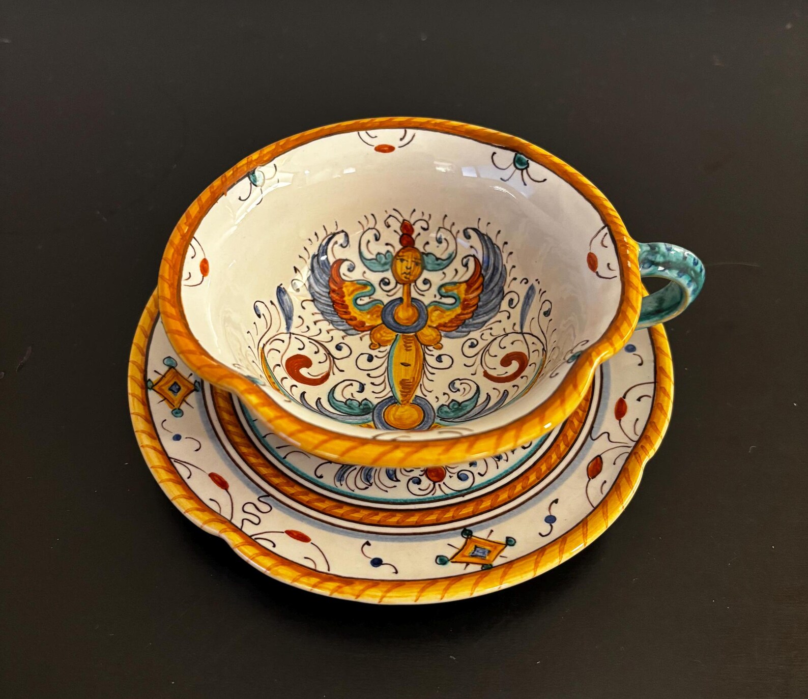 Vintage Deruta Ceramiche Cup and Saucer, Italian Pottery, Excellent - Etsy