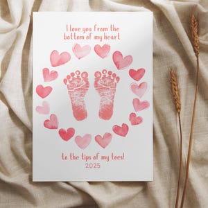 Bottom of My Heart Tips of My Toes Footprint Keepsake My First ...