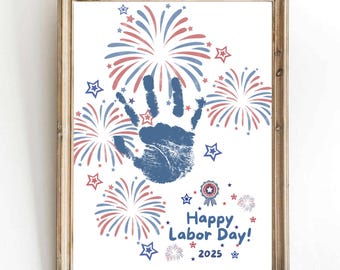 Labor Day Handprint, Labor Day Activity, Handprint Art, Patriotic ...