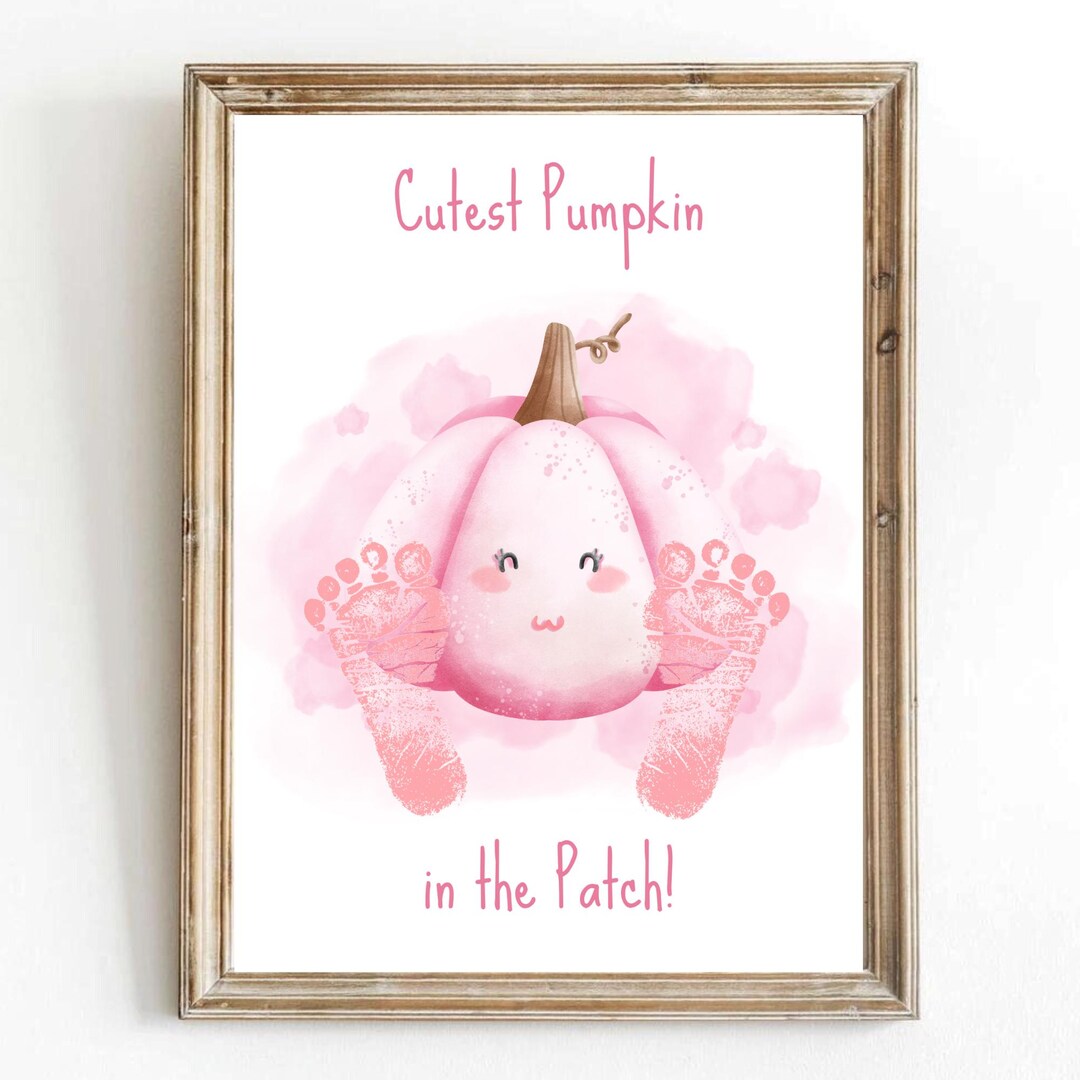 Printable My First Fall Footprint Art, My First Autumn Handprint Craft ...