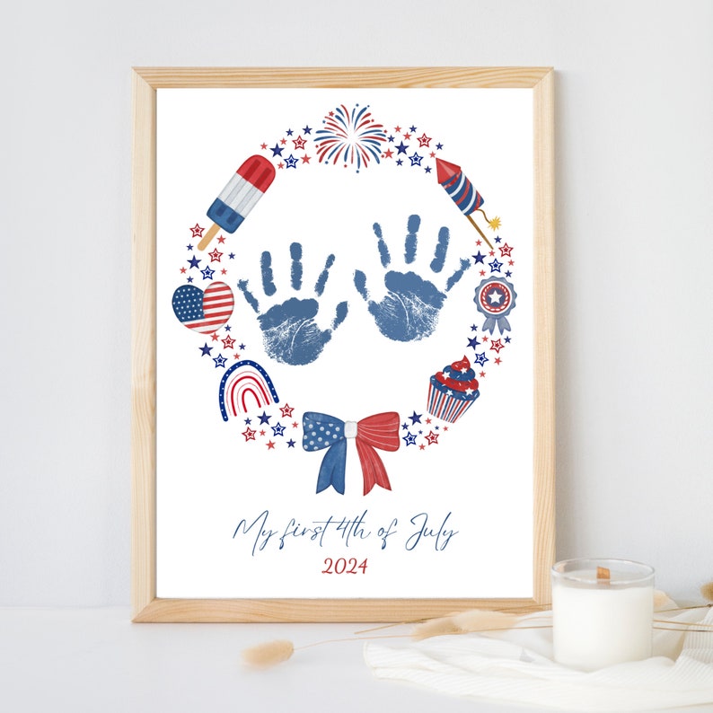 Sparkler Handprint Art / 4th of July Independence Day USA America ...