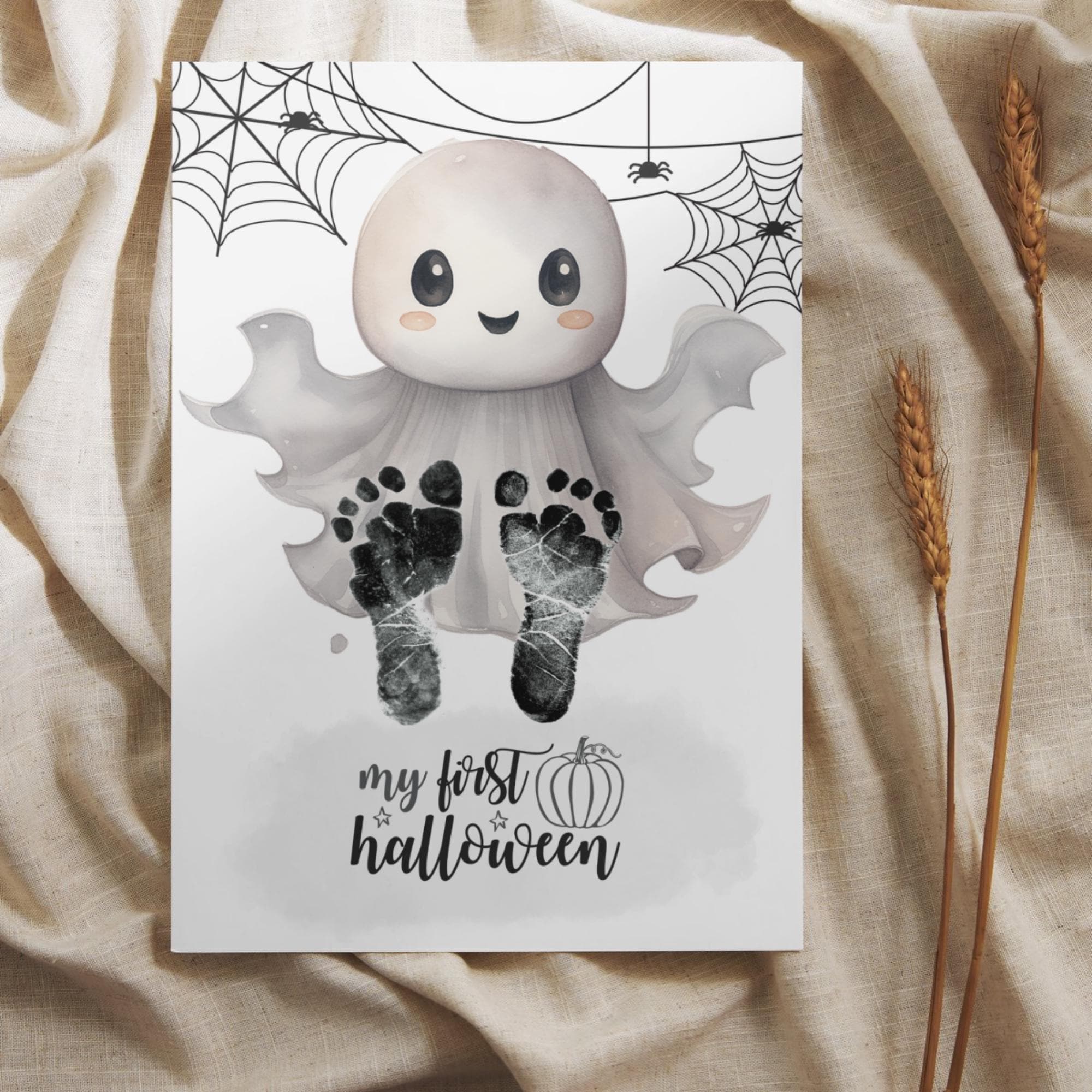 Baby's First Halloween Footprint Art: DIY Craft Keepsake (digital ...