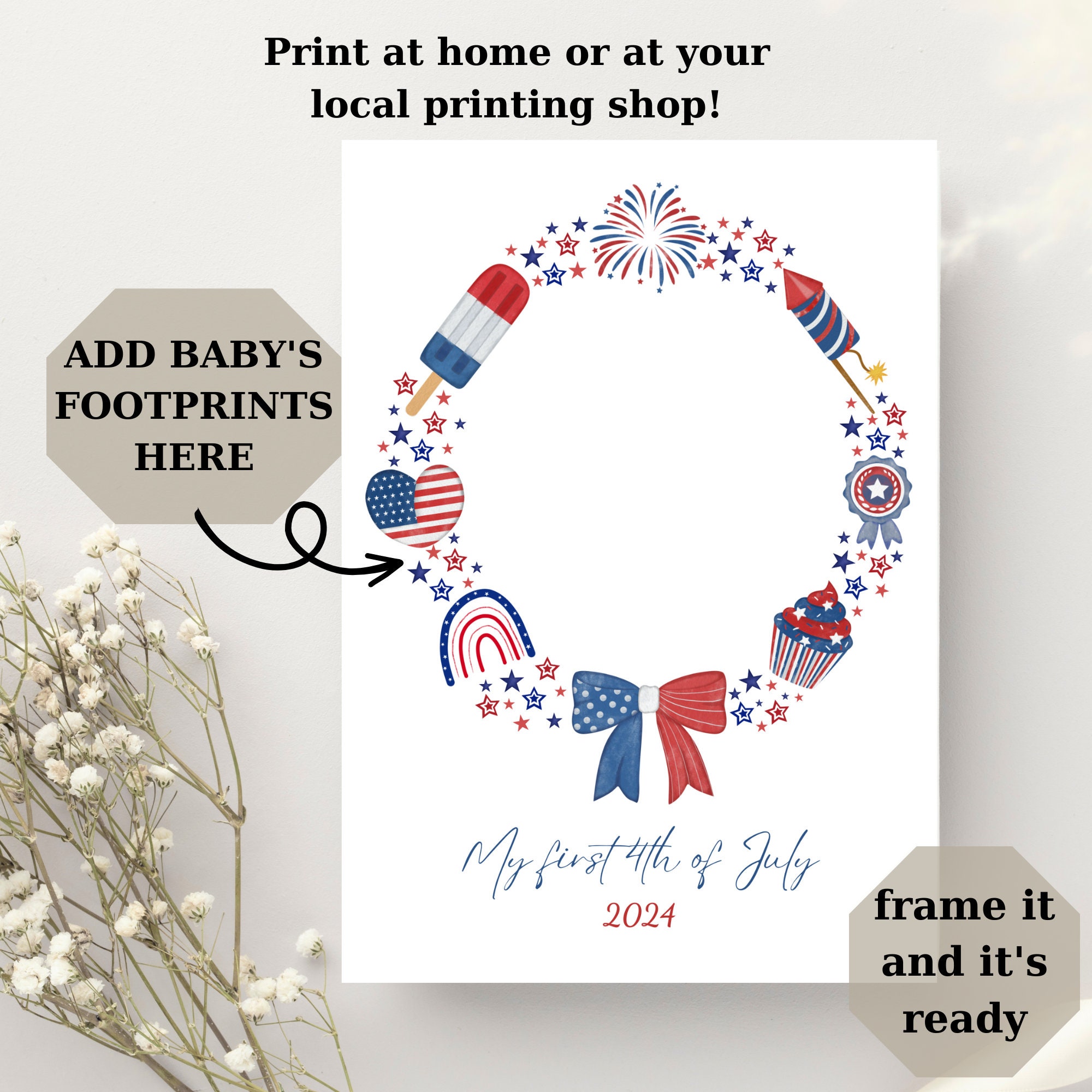 Sparkler Handprint Art / 4th of July Independence Day USA America ...