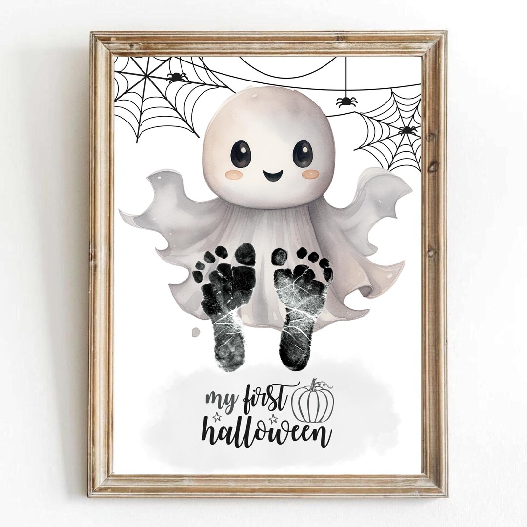 Baby's First Halloween Footprint Art: DIY Craft Keepsake (digital ...