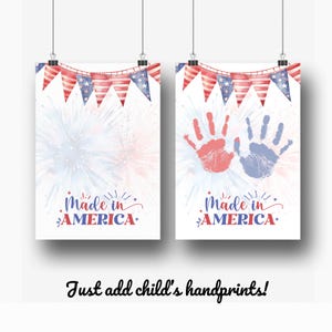 Made in America 4th of July Handprint Art: Keepsake Craft Activity ...