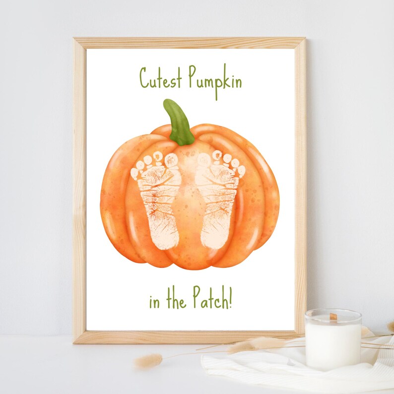 My First Autumn Keepsake Footprint Art, My First Fall Handprint Craft ...