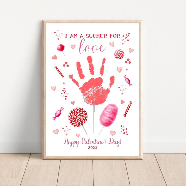 Printable Handprint Valentine's Day Keepsake My First Valentine's Day ...