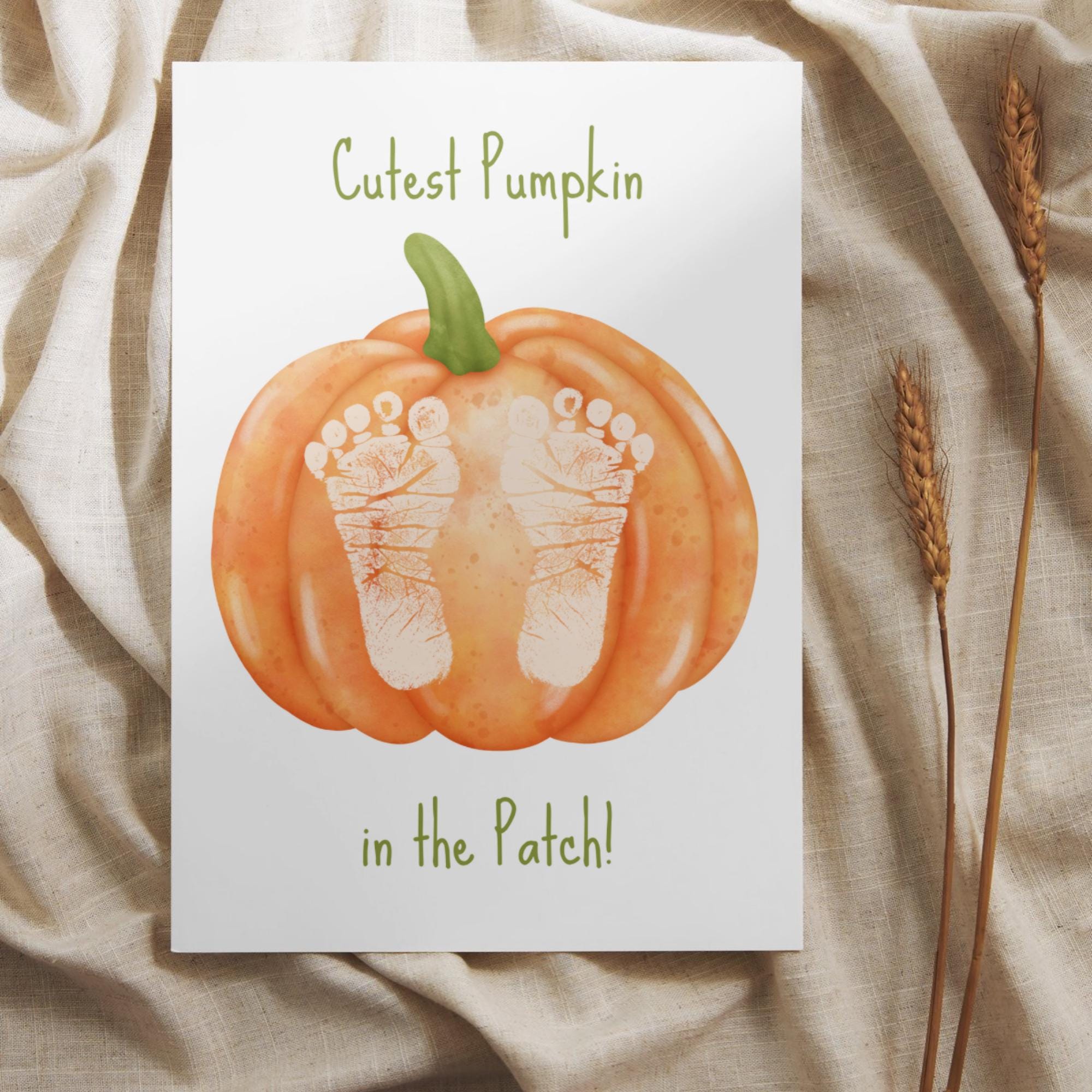 My First Autumn Keepsake Footprint Art, My First Fall Handprint Craft ...