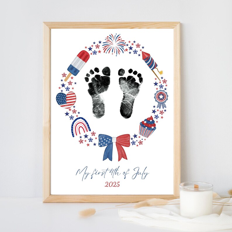 Printable Sparkler Handprint Art / 4th of July Independence Day USA ...