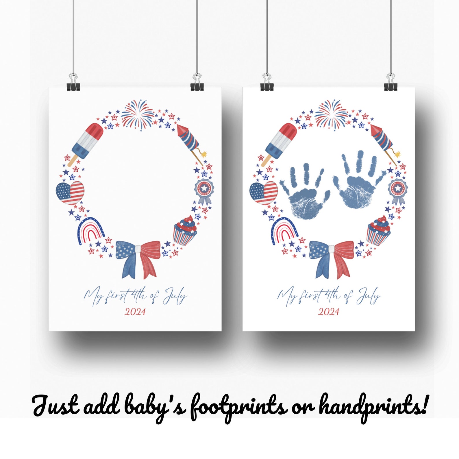 Sparkler Handprint Art / 4th of July Independence Day USA America ...