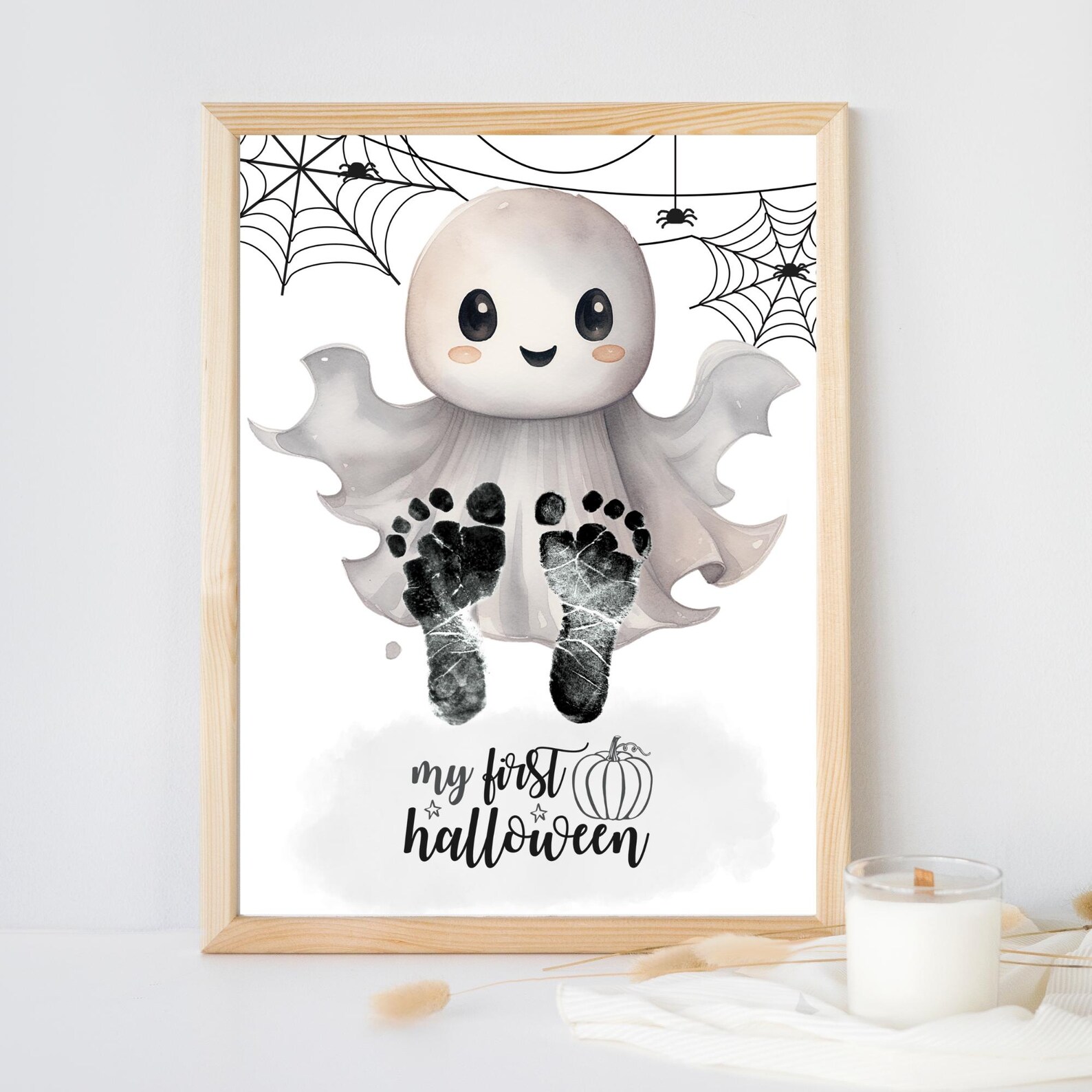 Baby's First Halloween Footprint Art: DIY Craft Keepsake (digital ...