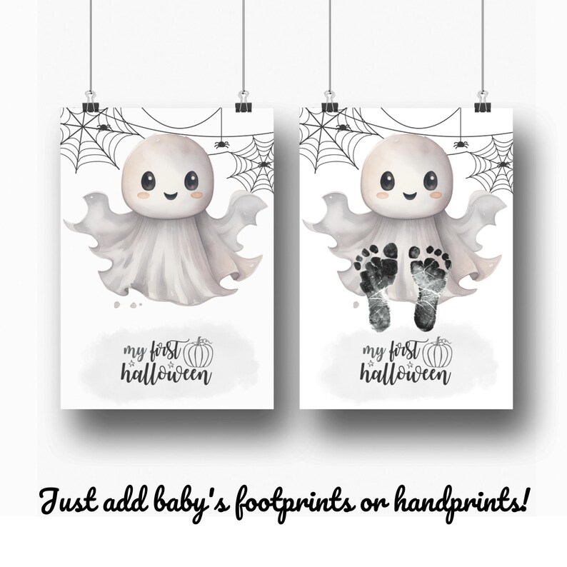Baby's First Halloween Footprint Art: DIY Craft Keepsake (digital ...