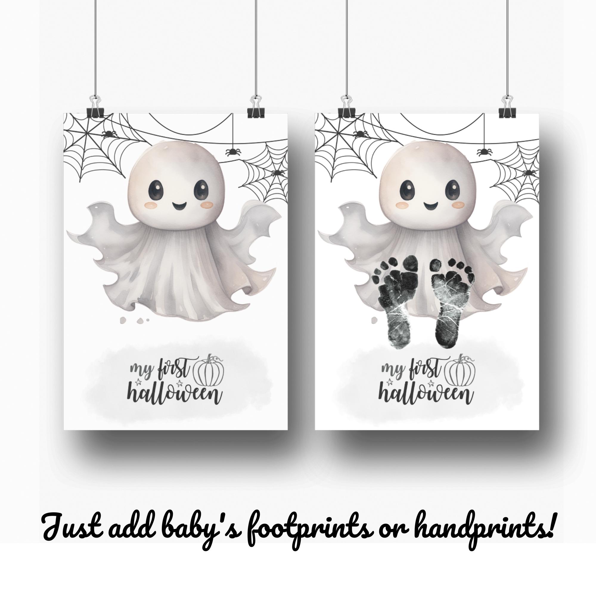 Baby's First Halloween Footprint Art: DIY Craft Keepsake (digital ...