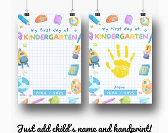 First Day of School Handprint Keepsake - Etsy