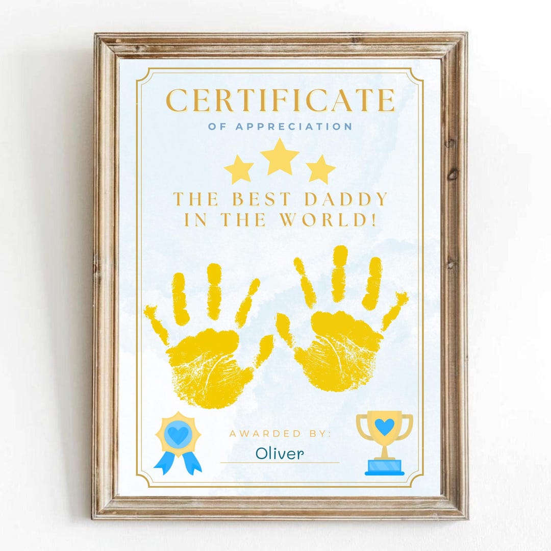 Father's Day Printable Certificate, World's Best Dad Activity Page ...