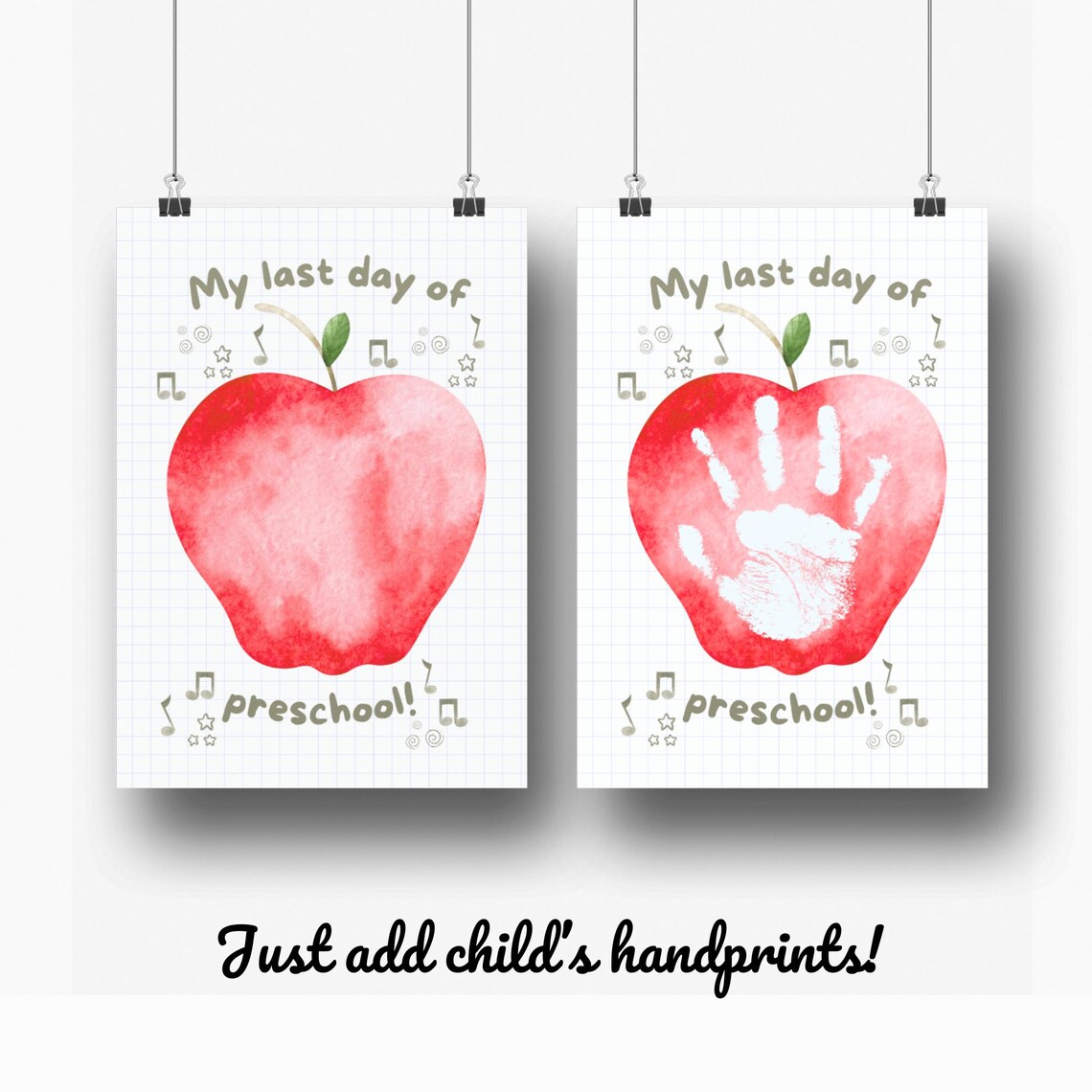 My Last Day of Preschool Handprint Art - Keepsake Craft (digital ...