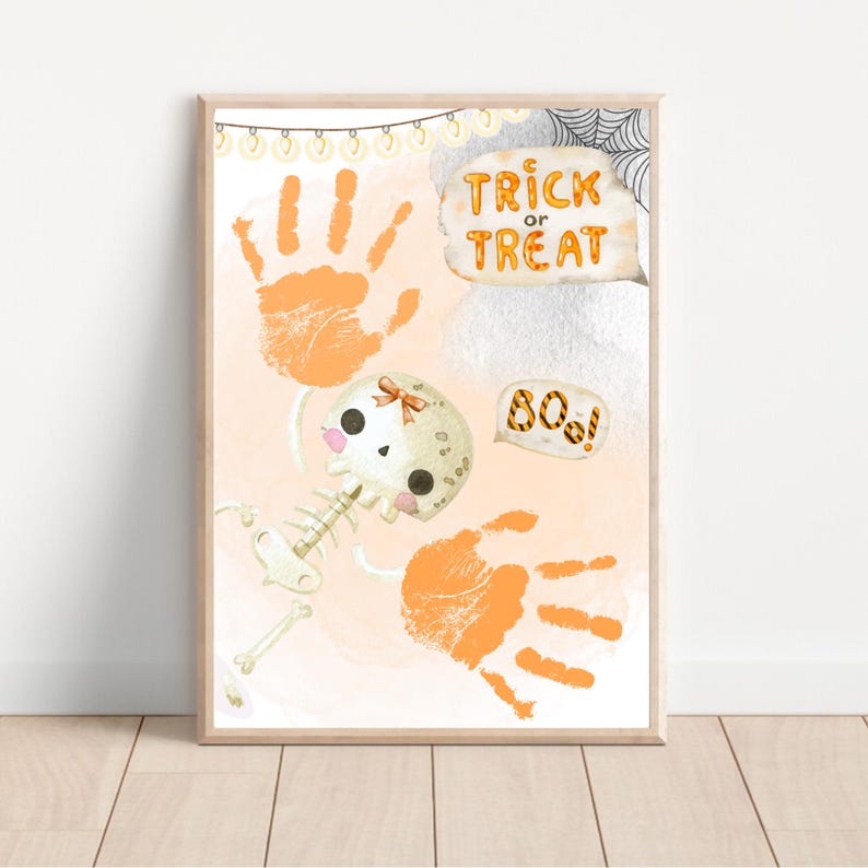 Halloween Footprint Art: Baby's First Halloween Keepsake (digital ...