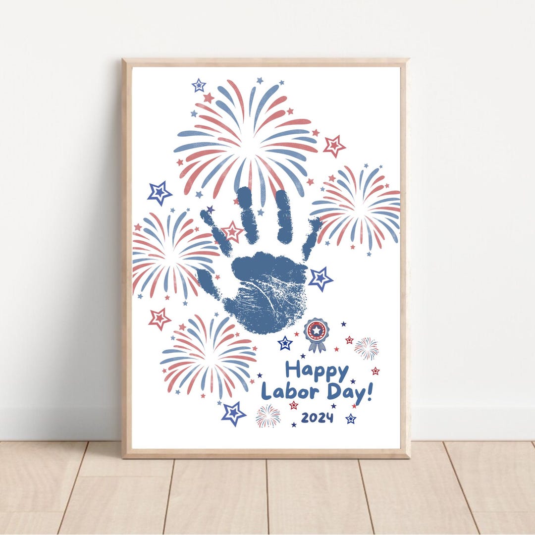 Labor Day Handprint Art, Labor Day Activity, Handprint Art, Handprint ...