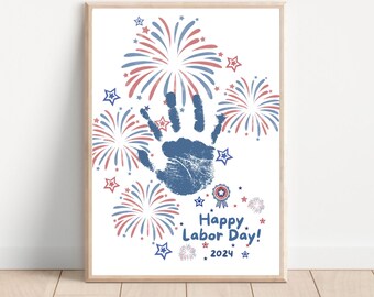 Labor Day Handprint, Labor Day Activity, Handprint Art, Patriotic ...