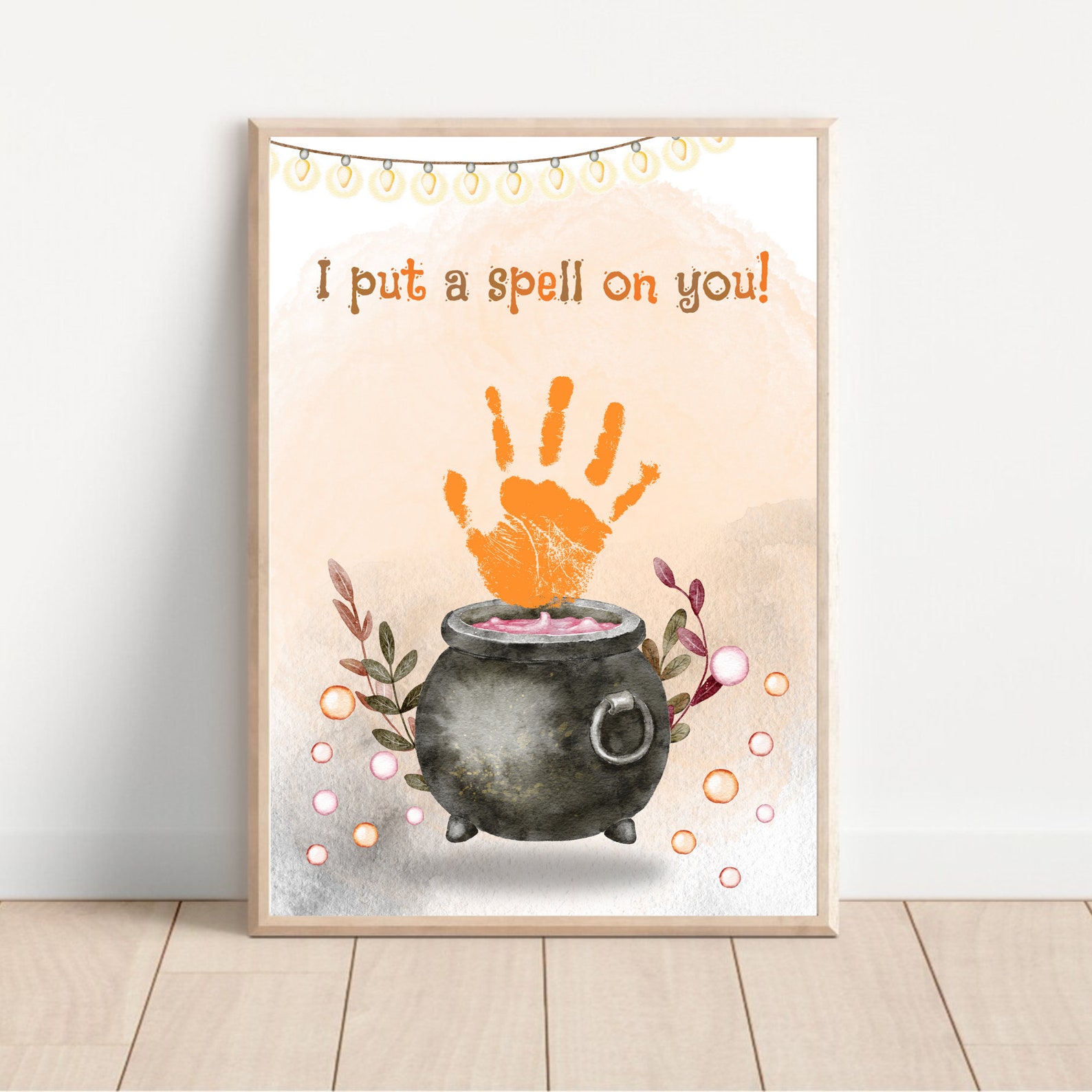 Witch Footprint Handprint Art: Halloween DIY Craft (digital Download ...