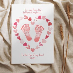Bottom of My Heart Tips of My Toes Footprint Keepsake My First ...