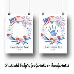Printable Labor Day Handprint Art Craft, Printable Labor Day Activity ...