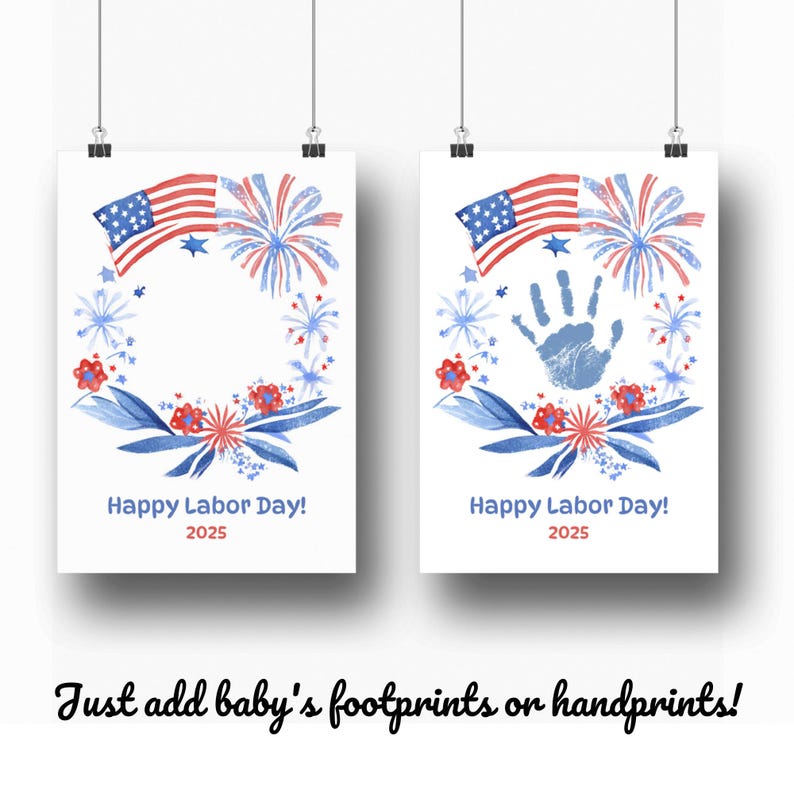 Labor Day Handprint Art: Patriotic Kids Craft (digital Download) - Etsy