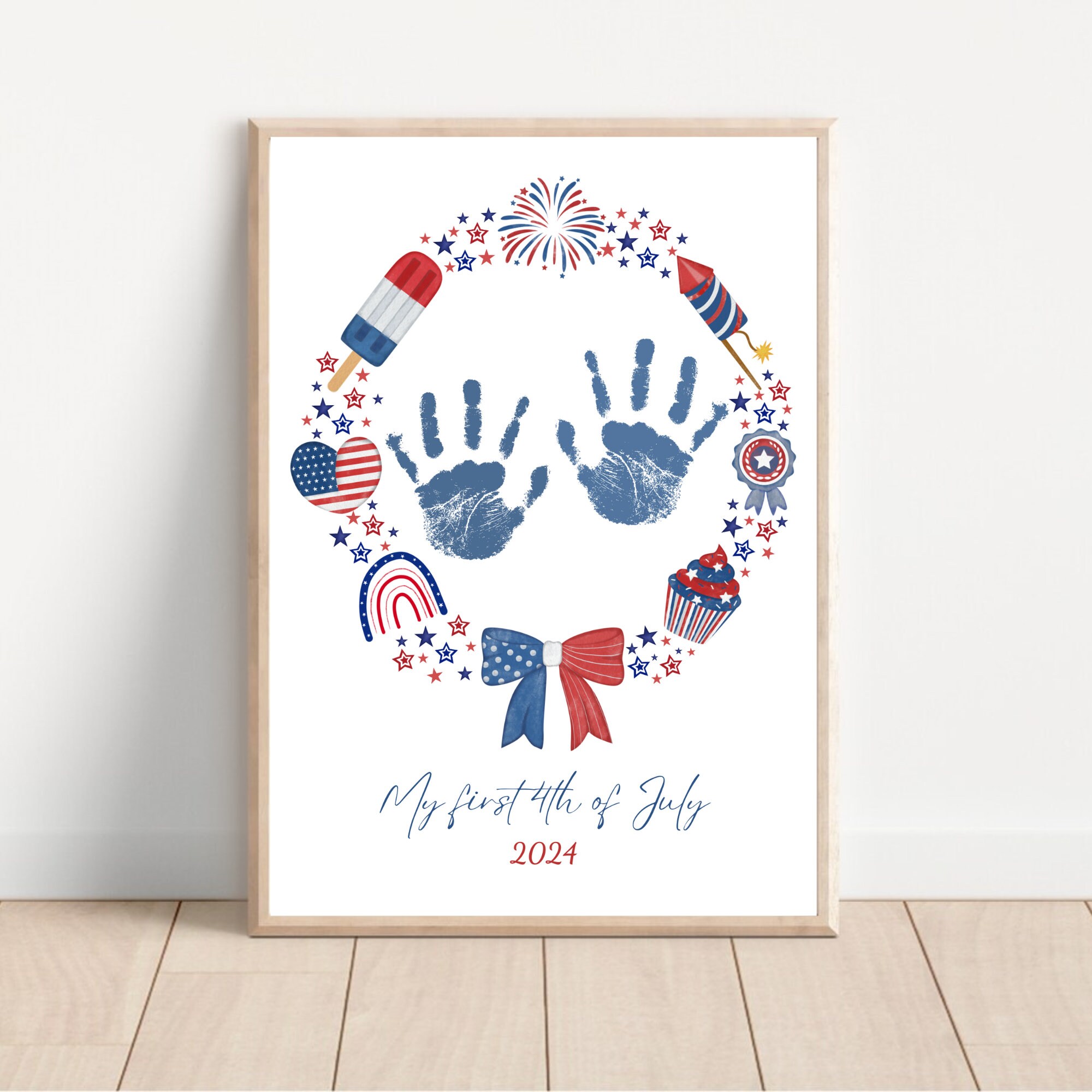 Sparkler Handprint Art / 4th of July Independence Day USA America ...
