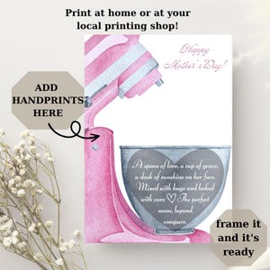 Mother's Day Handprint Craft: Kitchen Mixer Keepsake (digital Download ...