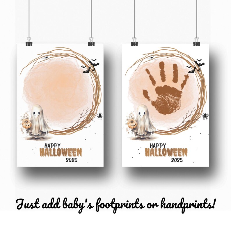 Ghost Handprint/footprint Halloween Craft: DIY Keepsake (digital ...