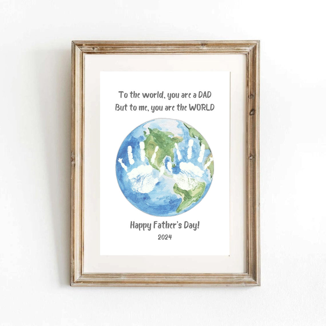 Father's Day Handprint Art Craft, PRINTABLE Fathers Day Gift for Dad ...