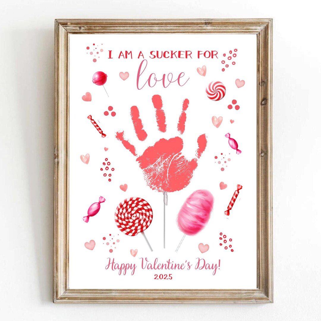 Printable Handprint Valentine's Day Keepsake My First Valentine's Day ...