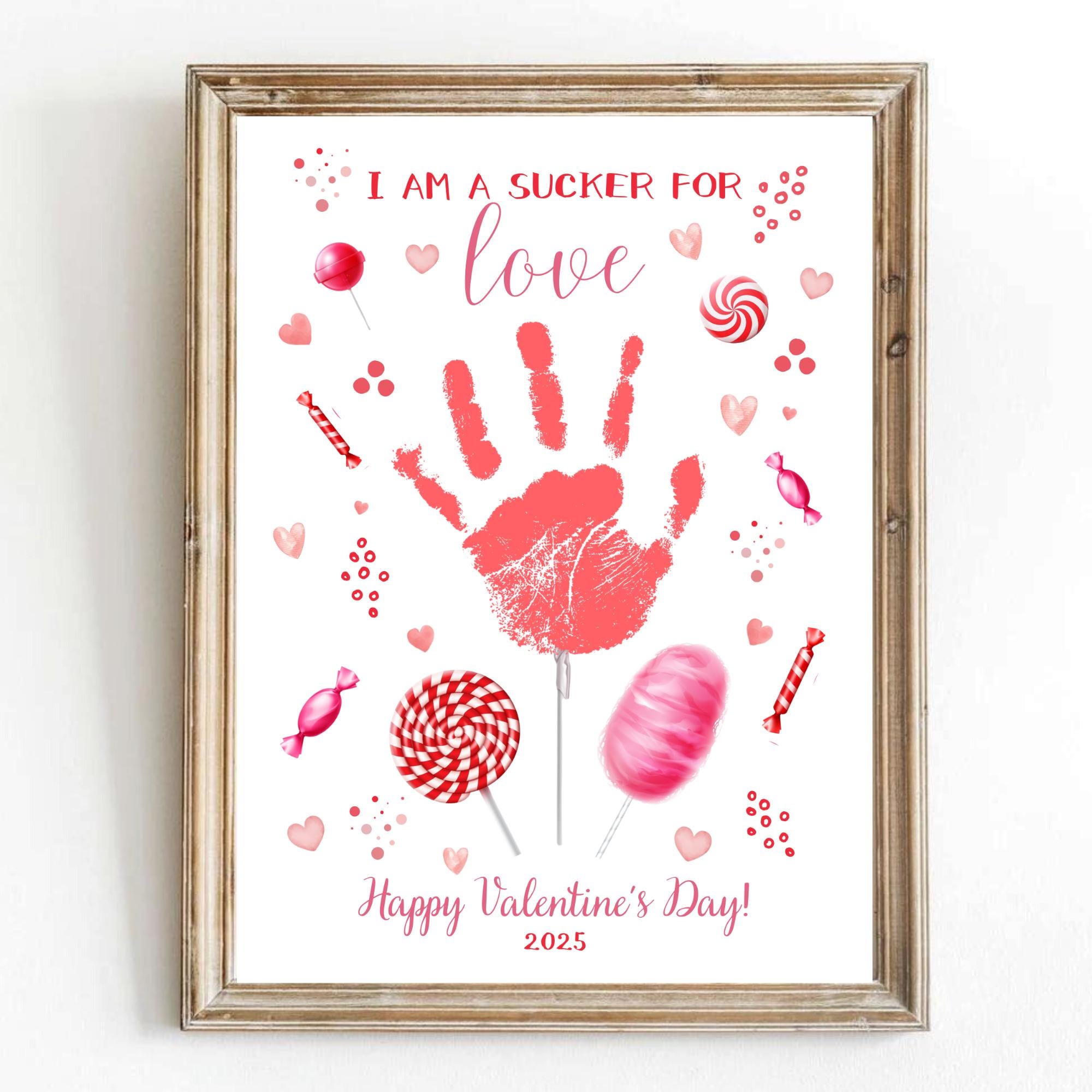 Printable Handprint Valentine's Day Keepsake My First Valentine's Day ...