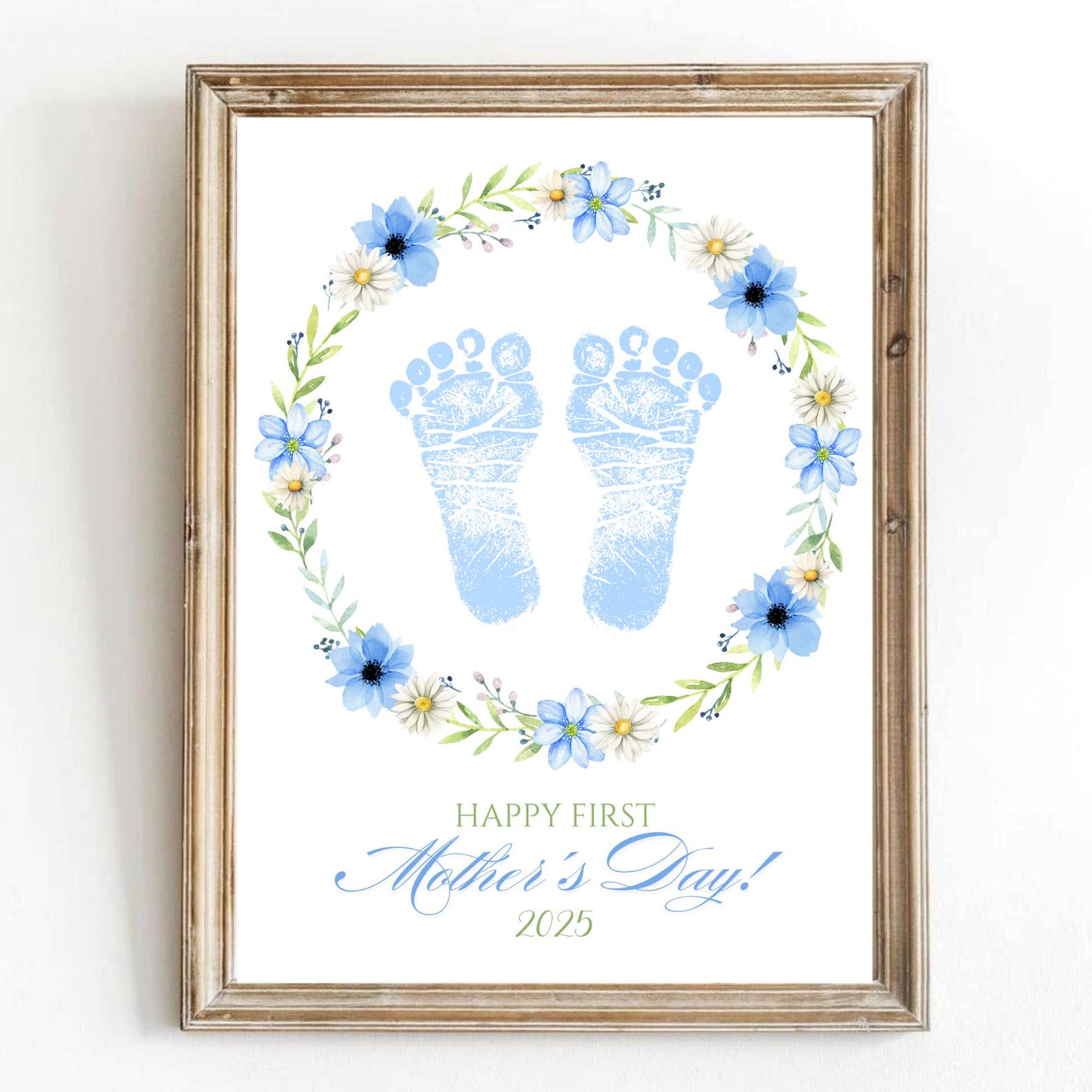 Baby Handprint Footprint Art, Mother's Day Gift (digital Download) - Etsy