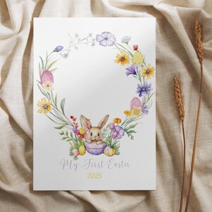 Printable My First Easter Activity Craft DYI Baby Footprint Kit, Easter ...