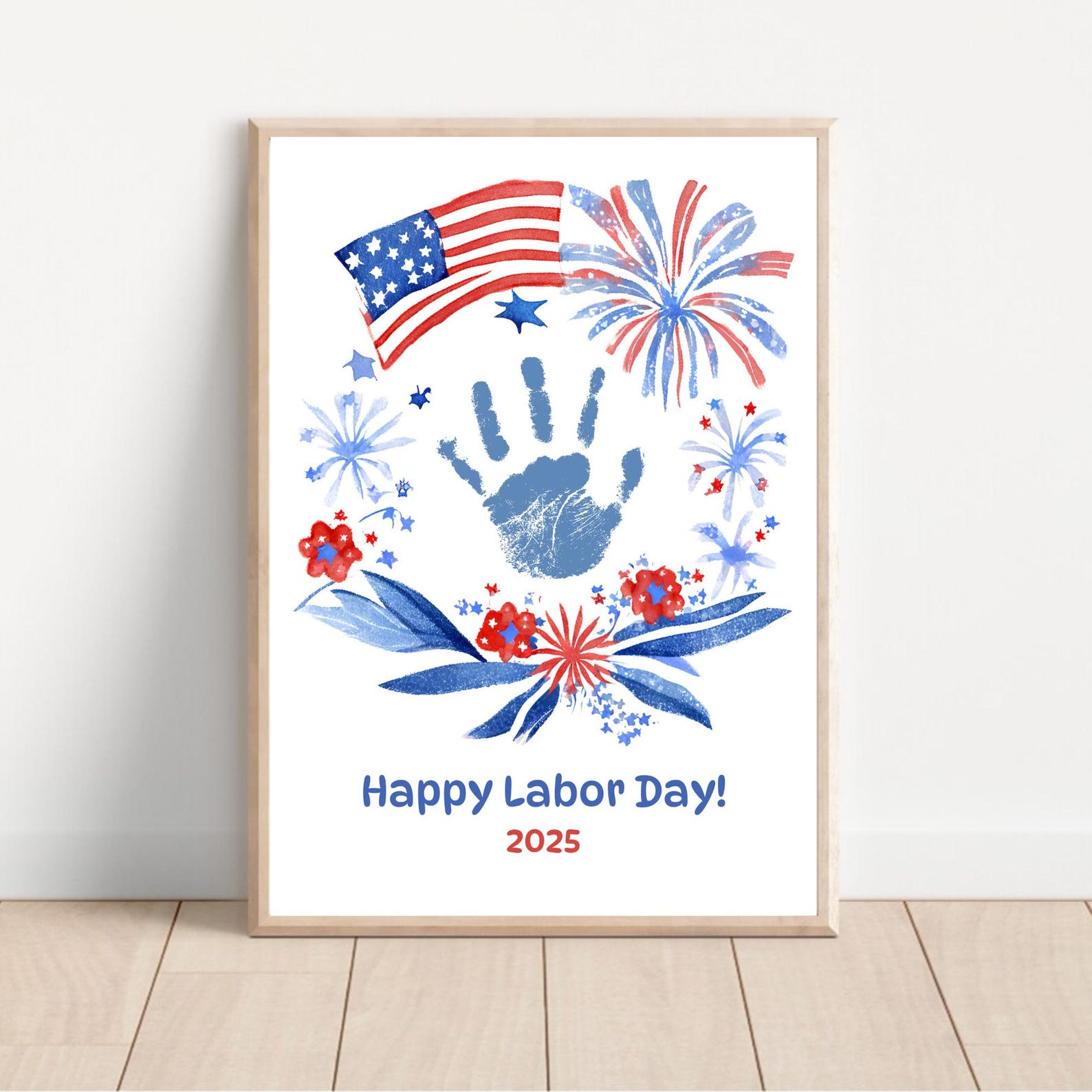 Labor Day Handprint Art: Patriotic Kids Craft (digital Download) - Etsy