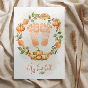 Baby's First Fall Footprint Art: DIY Autumn Keepsake (digital Download ...