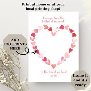 Valentine's Day Footprint Art: DIY Keepsake Craft (digital Download) - Etsy