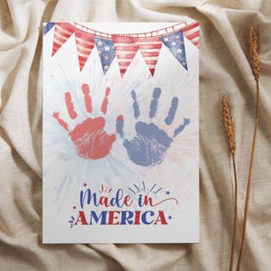Made in America 4th of July Handprint Art: Keepsake Craft Activity ...
