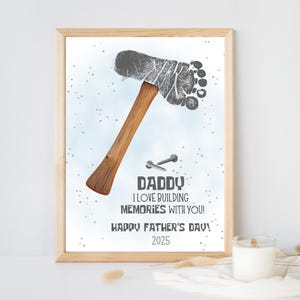 Printable Father's Day Gift Card, World's Best Dad Handprint Art, Daddy ...